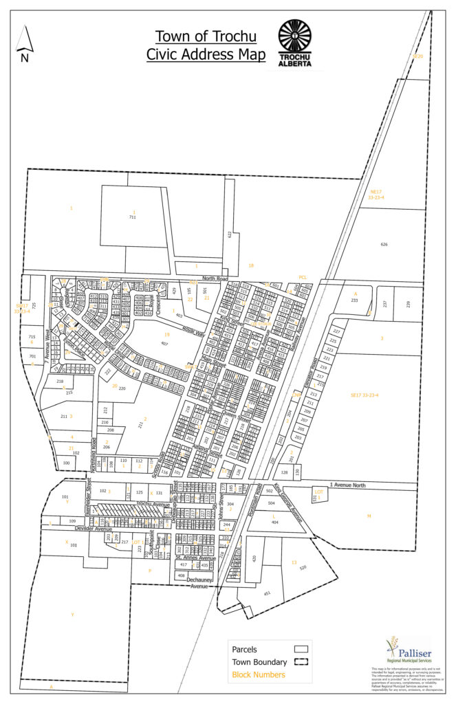 Civic Map – Town of Trochu